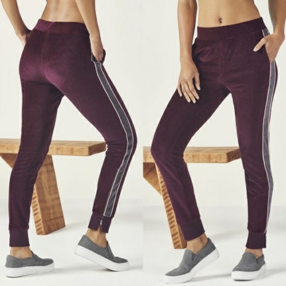 Fabletics | Pants & Jumpsuits | Fabletics Velour Britt Jogger Side ...